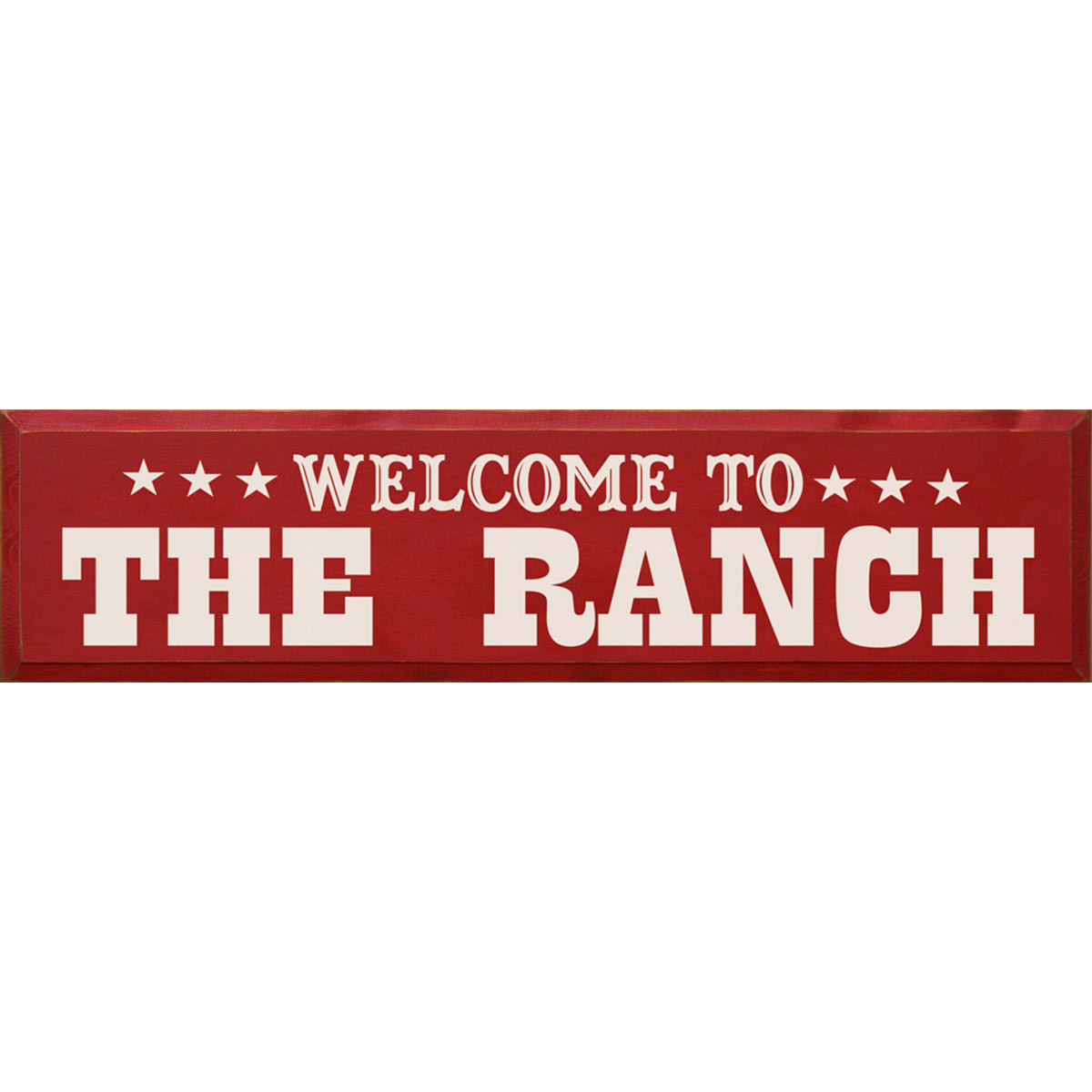 Red Ranch Welcome Wood Sign | Lone Star Western Decor