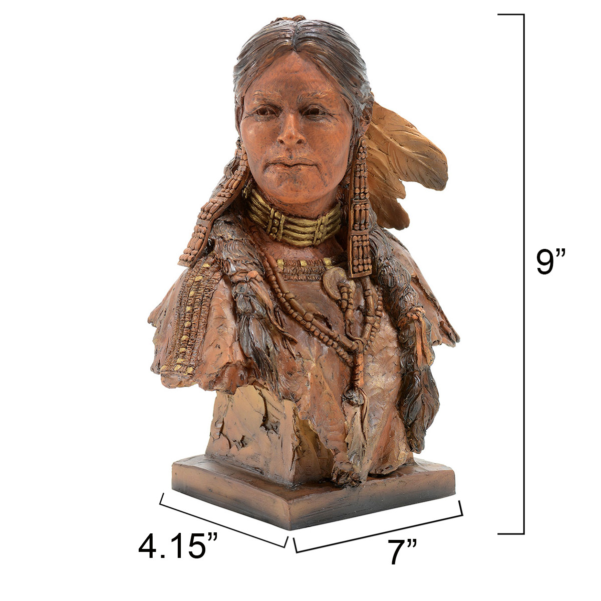 Native American Woman Sculpture | Lone Star Western Decor