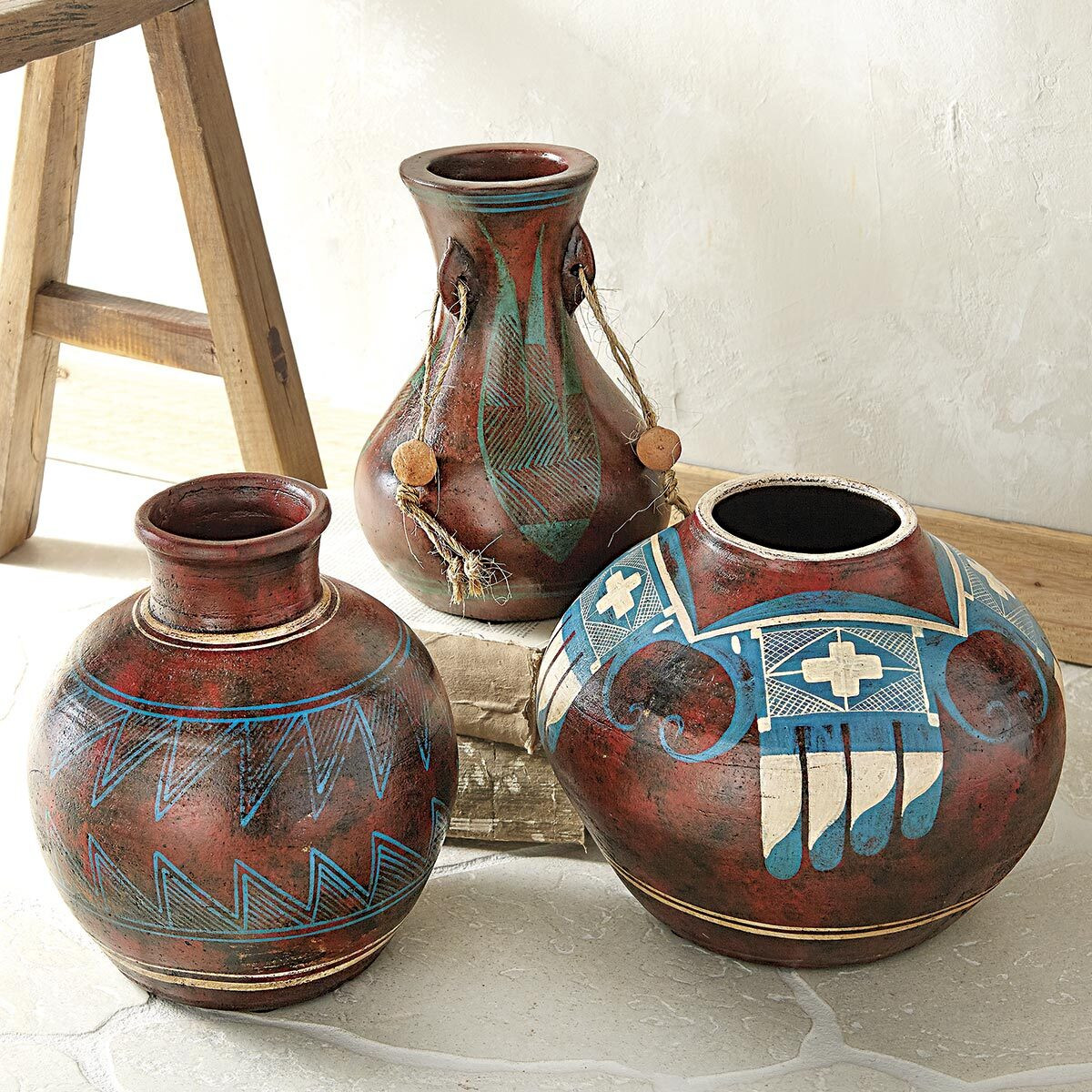 Native Clay Pottery Vases | Lone Star Western Decor
