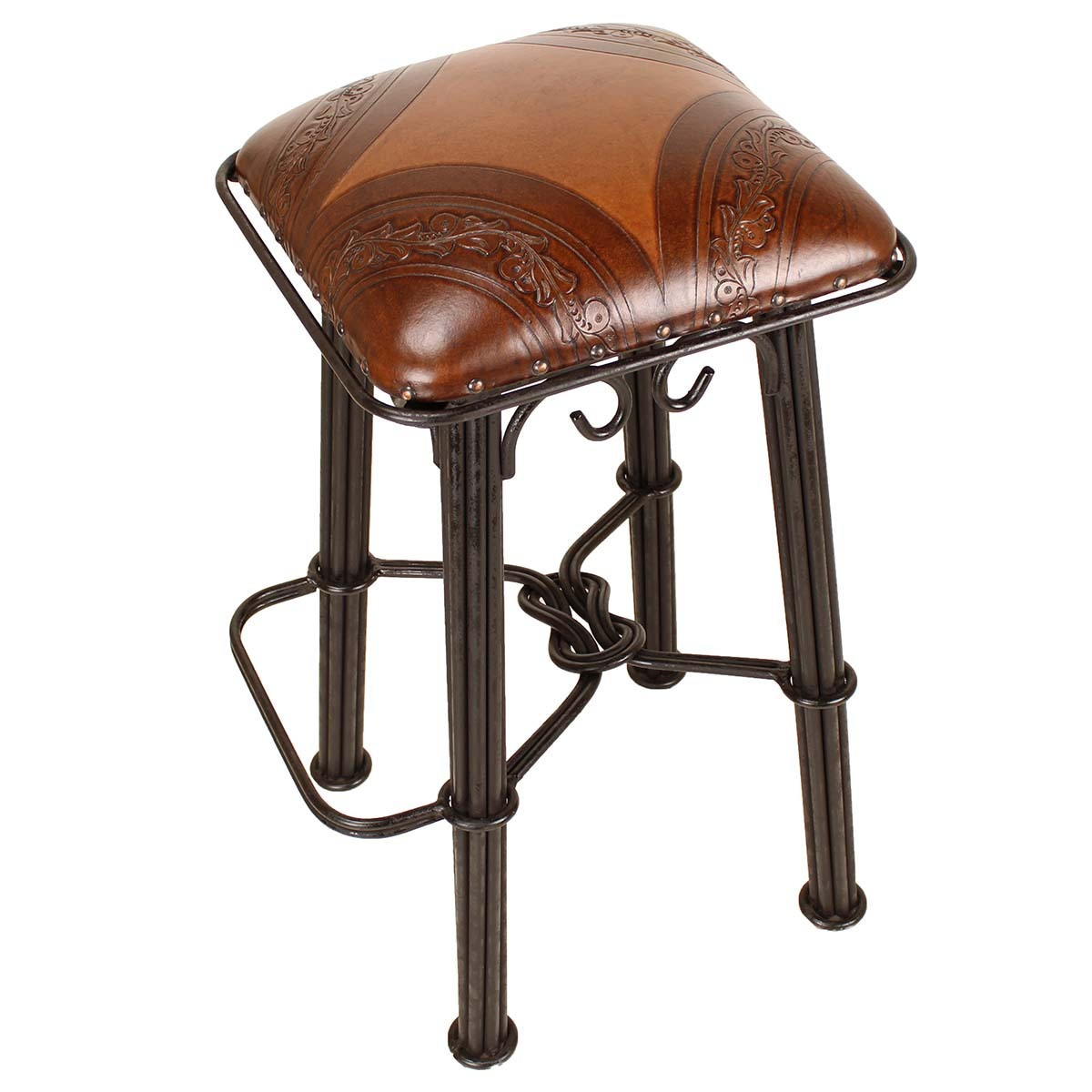 Coronado Iron Stool - Two Tone Colonial Corners | Lone Star Western Decor