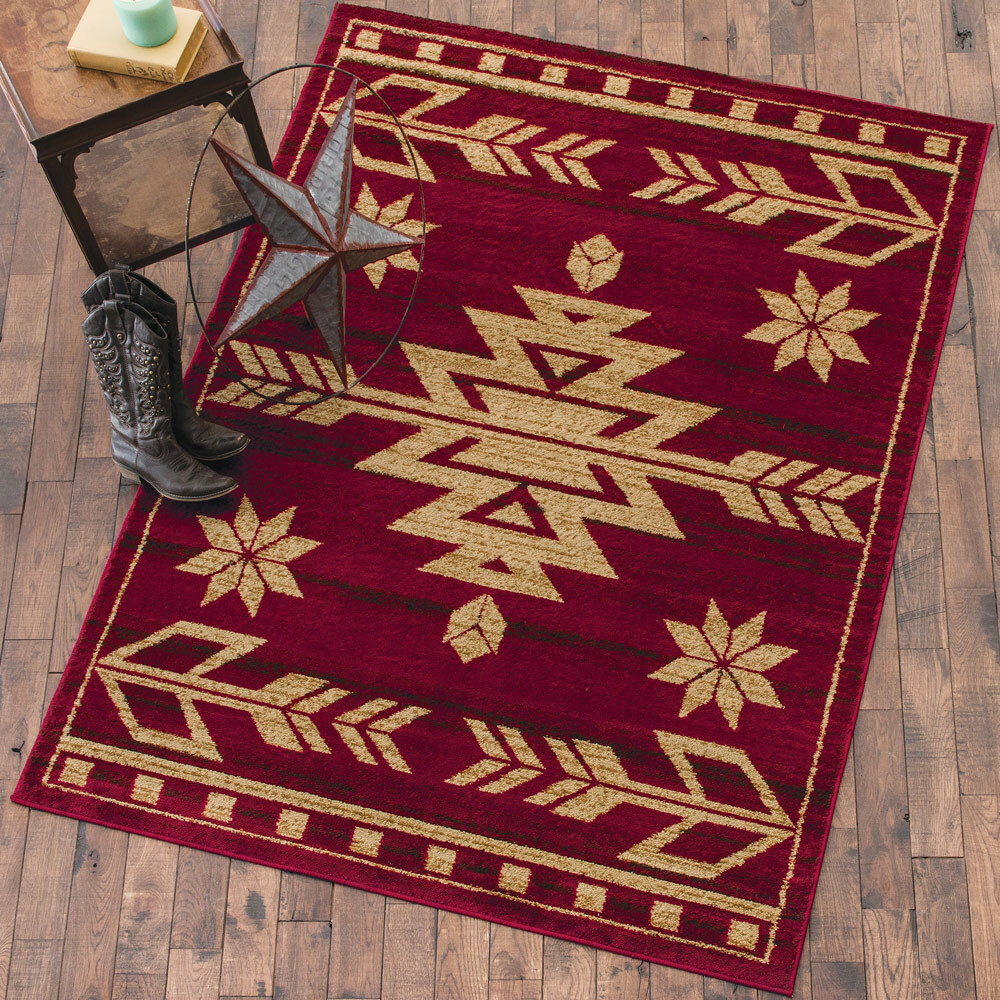 Desert Arrow Red Rug - 5 x 7 | Lone Star Western Decor
