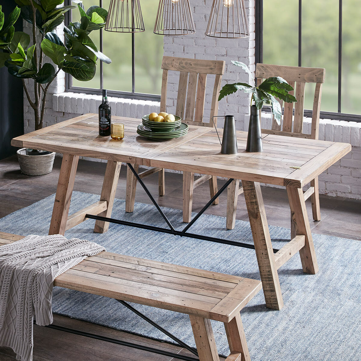 Saloon Slat Dining Table | Lone Star Western Decor