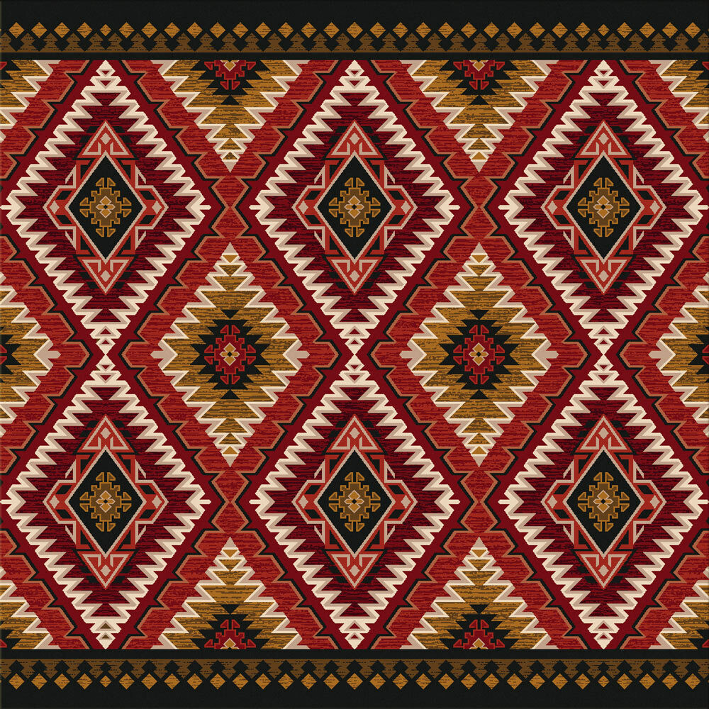 Traditions Rust Rug - 8 Ft. Square | Lone Star Western Decor