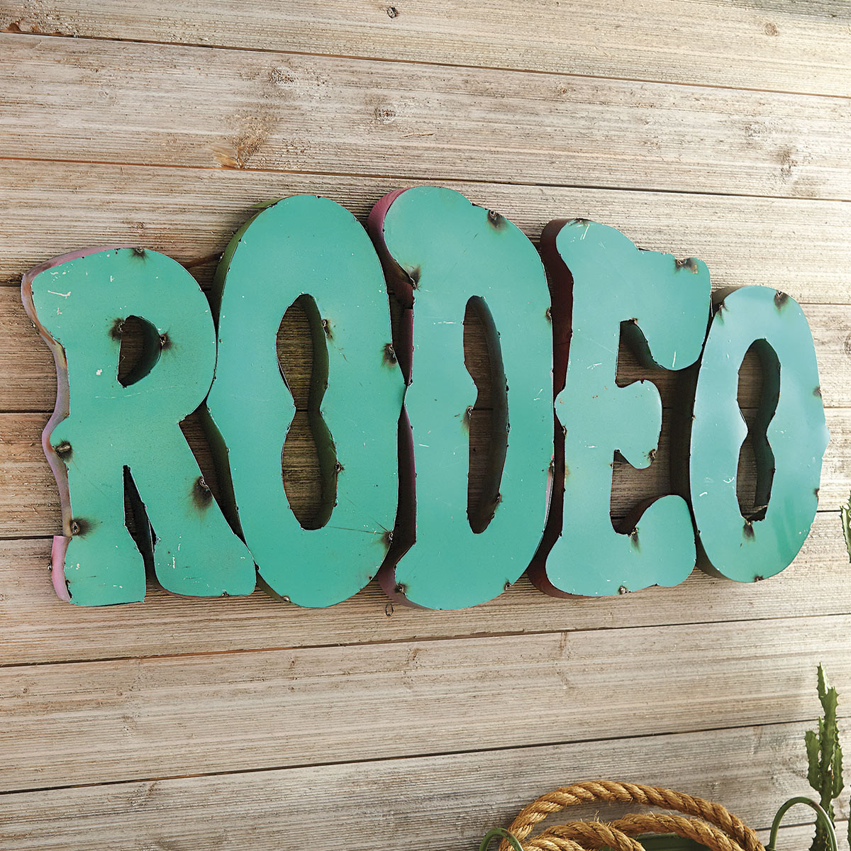 Turquoise Rodeo Sign | Lone Star Western Decor