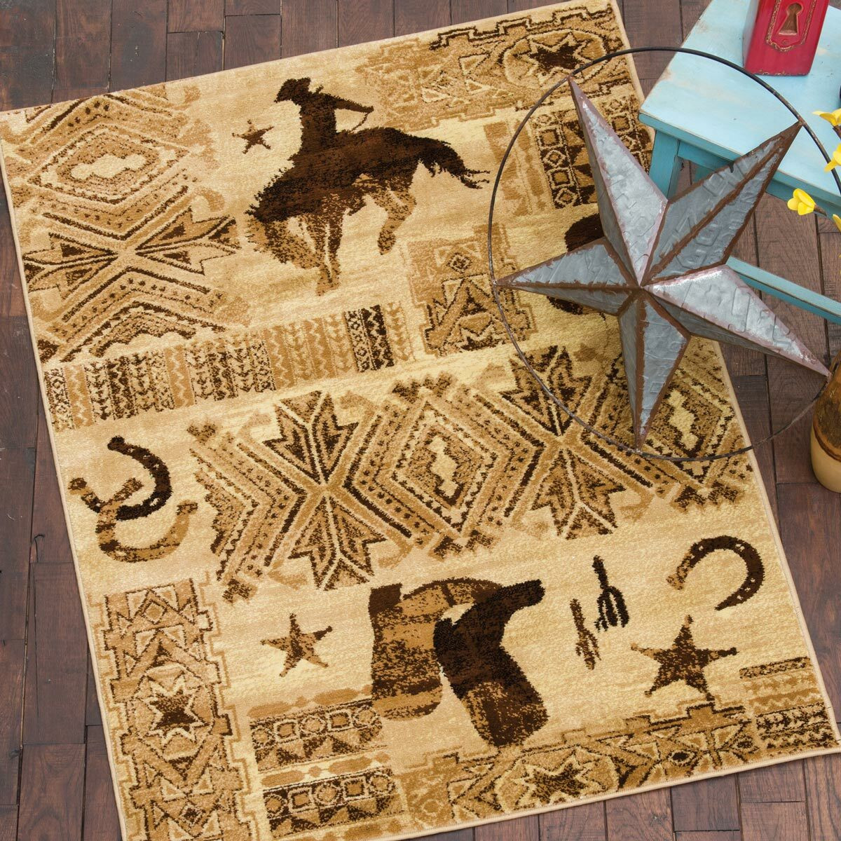Western Cowboy Rug - 8 x 11 | Lone Star Western Decor
