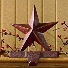 Red Lone Star Stocking Holder | Lone Star Western Decor