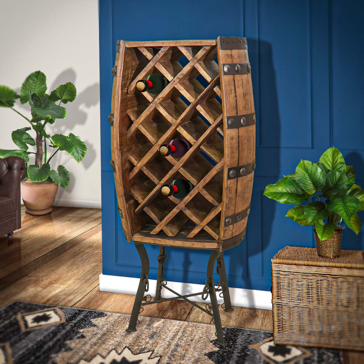 Cross Cask Wine Rack | Lone Star Western Decor