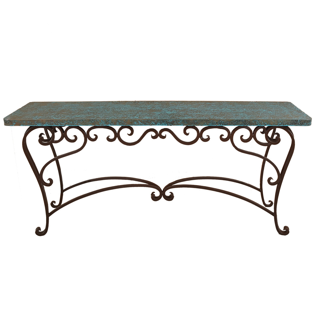 Rustic Turquoise Sofa Table | Lone Star Western Decor