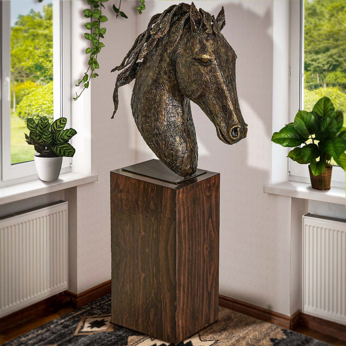 Mustang Head Sculpture | Lone Star Western Decor