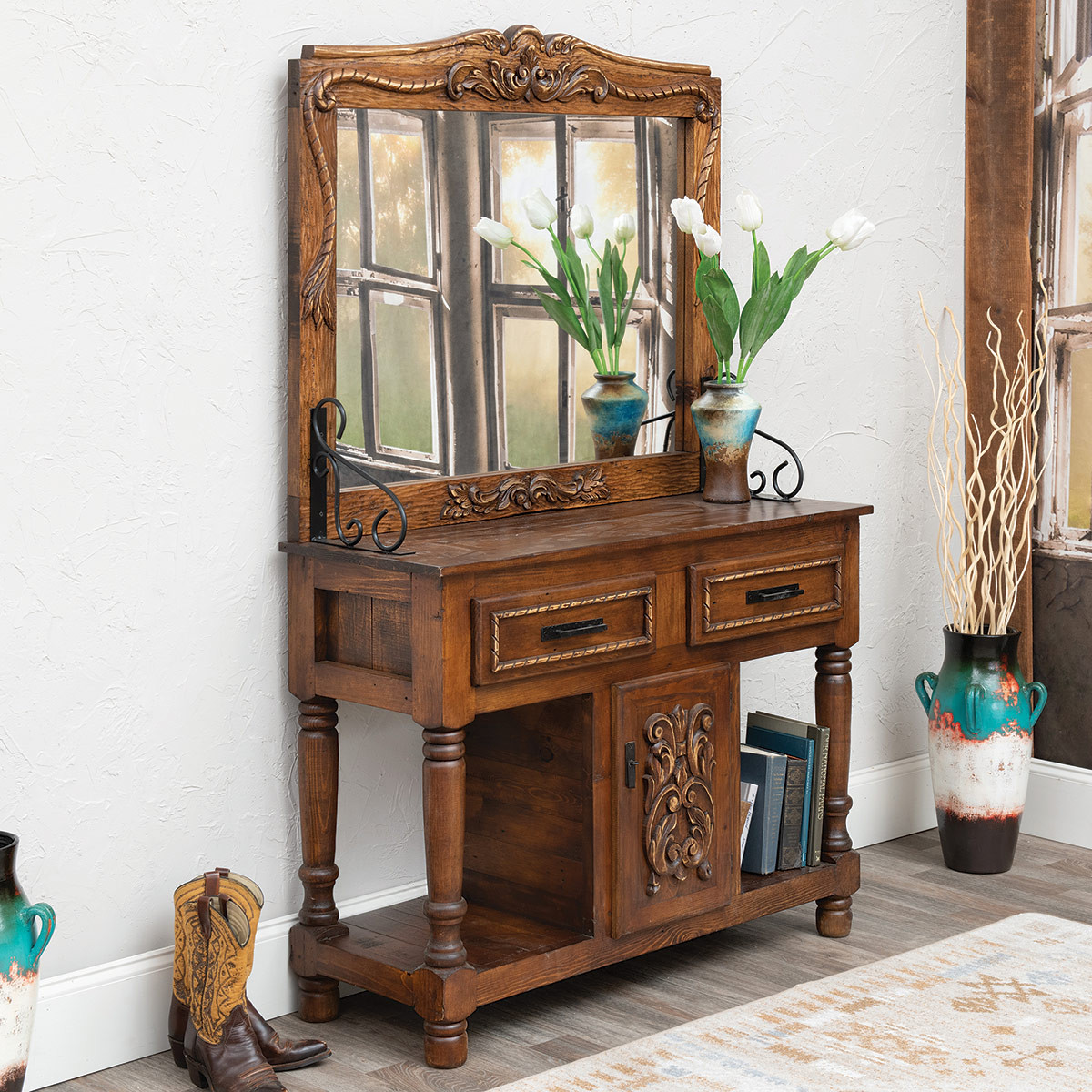 Laramie Mirrored Console Table | Lone Star Western Decor