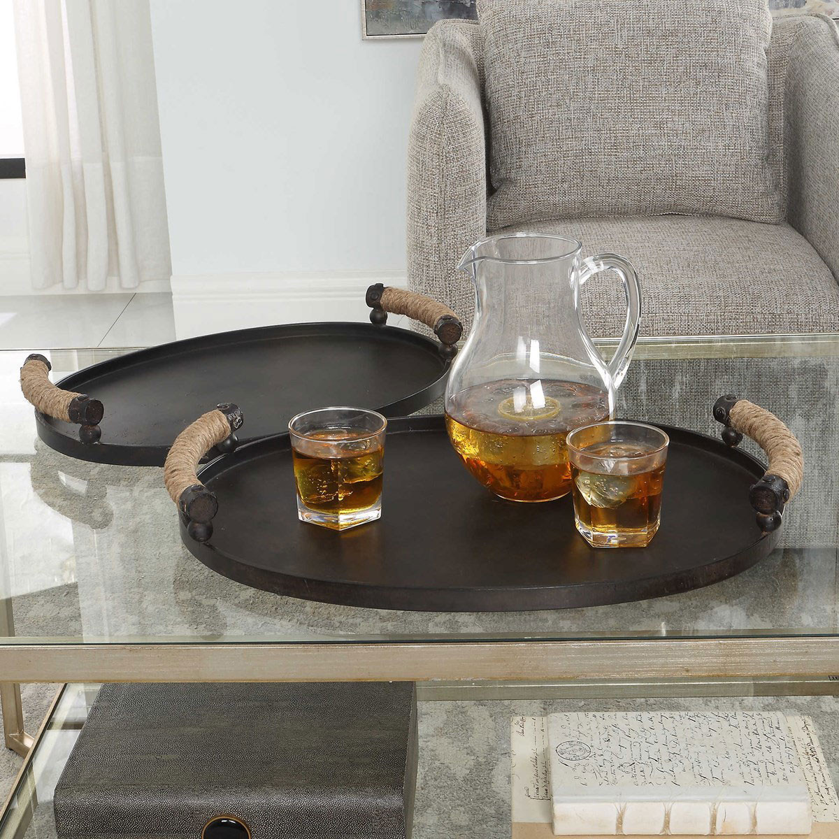 Westerners Oasis Trays - Set of 2 | Lone Star Western Decor