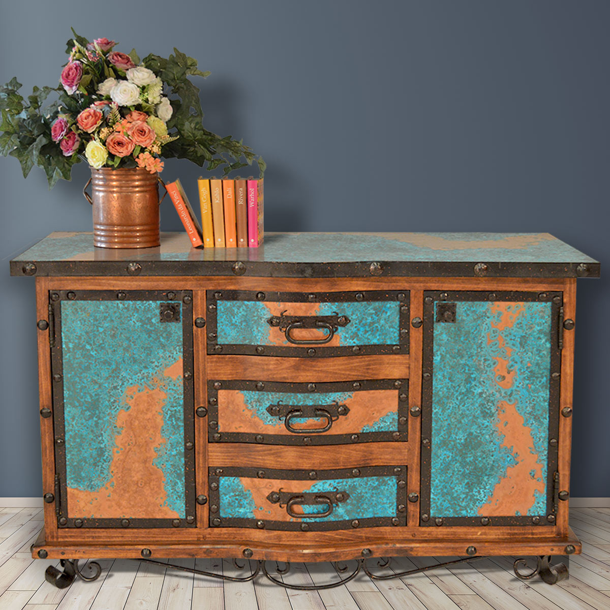 Francisco Buffet with Copper | Lone Star Western Decor