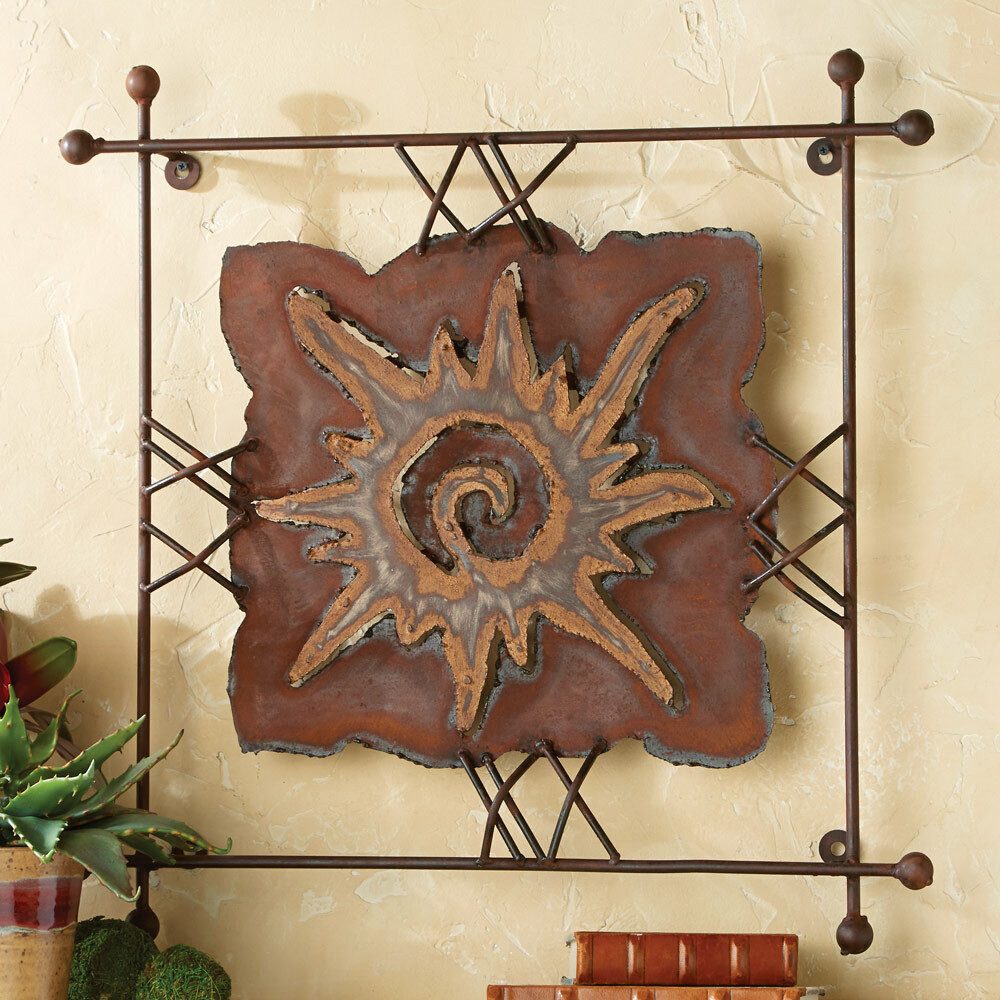 Sun "Rawhide" Metal Wall Art - Small | Lone Star Western Decor