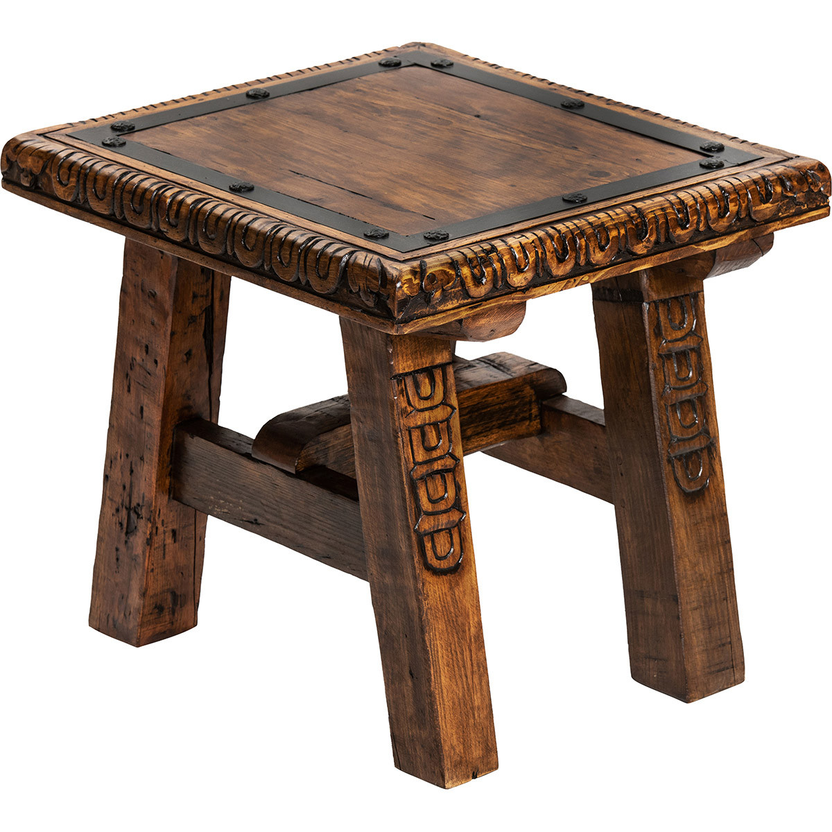 Sonoma Carved Wood Side Table | Lone Star Western Decor