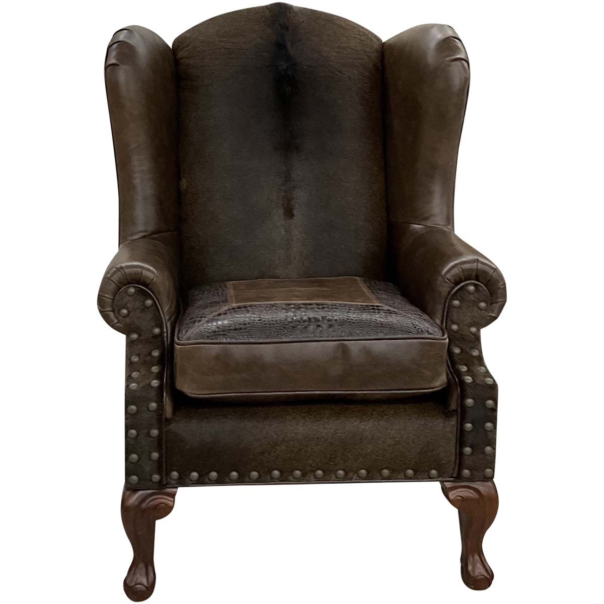 Coffee Wingback Chair | Lone Star Western Decor