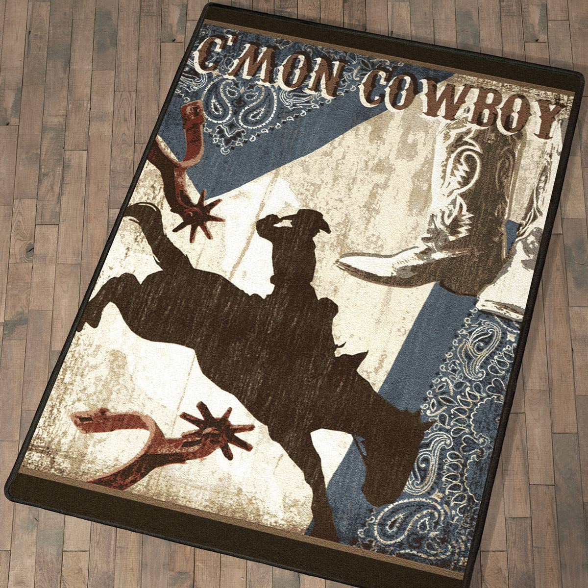 Southwest Rugs: 2 x 3 Cowboy Boots Rug | Lone Star Western Decor