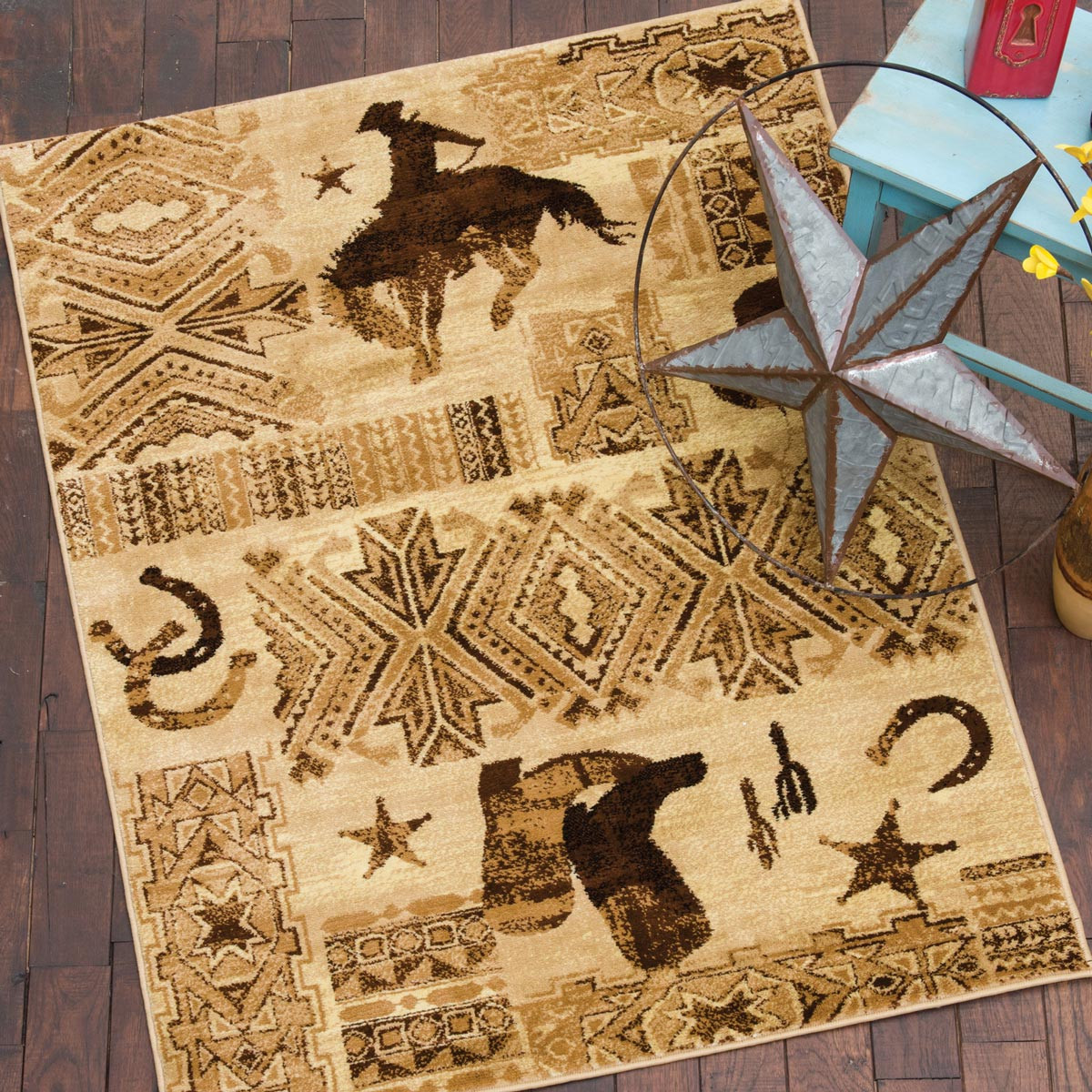 Western Cowboy Rug - 8 x 11 | Lone Star Western Decor