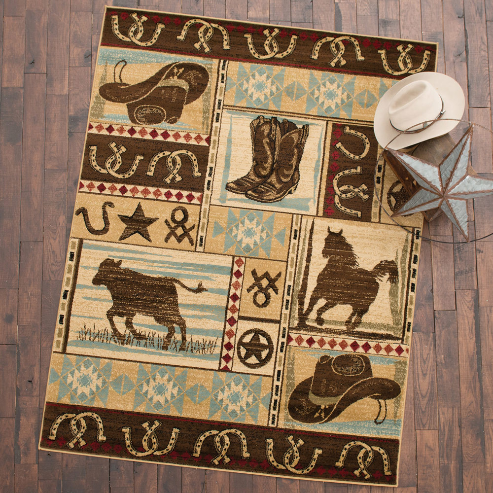Cowboy Life Oval Rug | Lone Star Western Decor