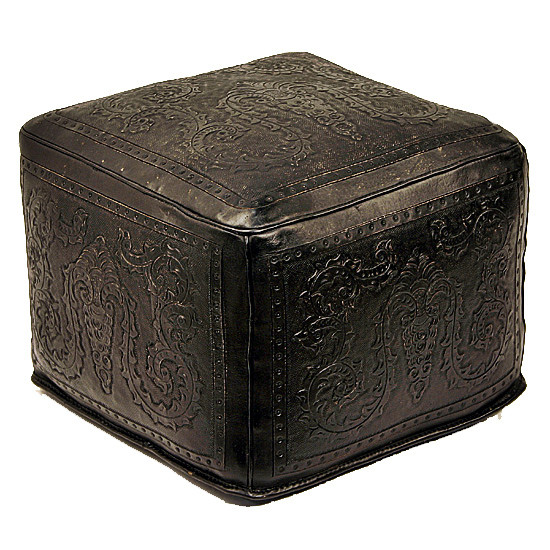 Turquoise Colonial Large Ottoman | Lone Star Western Decor