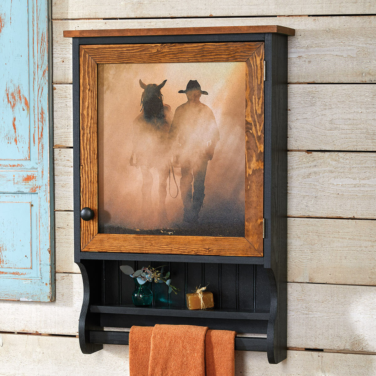 Cowboy Dreams Wood Wall Cabinet | Lone Star Western Decor