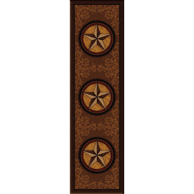 Gilded Star Rug - 2 x 8 | Lone Star Western Decor