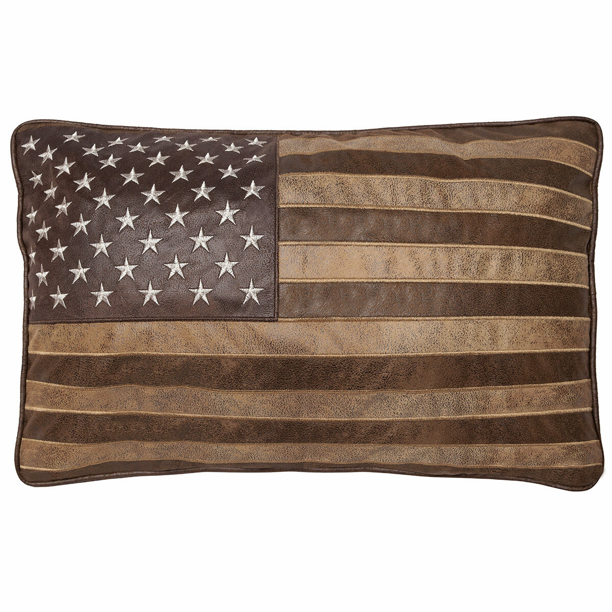 Muted American Flag Pillow | Lone Star Western Decor