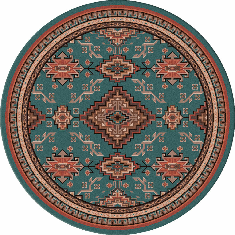 Rhinestone River Rug - 8 Ft. Round | Lone Star Western Decor