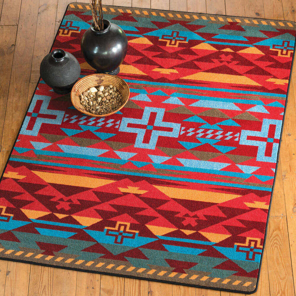 Rustic Cross Sunset Rug - 5 x 8 | Lone Star Western Decor