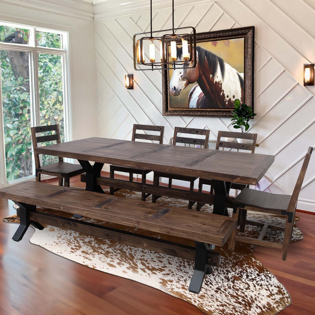 Lakeshore Walnut Dining Table - 6 Foot | Lone Star Western Decor