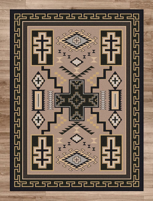 Double Cross Blue Rug - 8 x 11 | Lone Star Western Décor | Lone Star ...