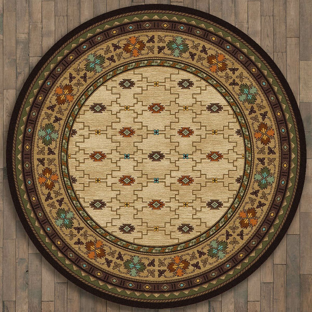 Rustic Traditions Rug - 11 Ft. Round | Lone Star Western Decor