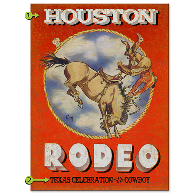 Turquoise Rodeo Sign | Lone Star Western Decor