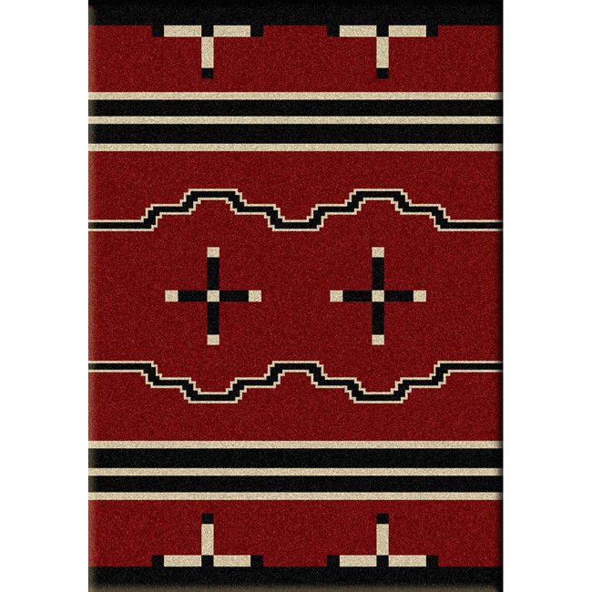Southwest Rugs: 3 x 4 Big Chief Red Rug | Lone Star Western Decor