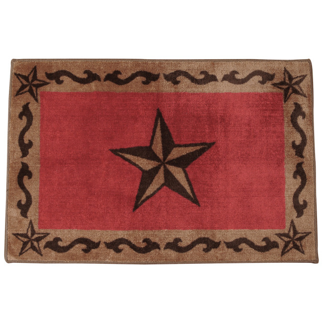 Red Star Bath Rug - OUT OF STOCK | Lone Star Western Decor