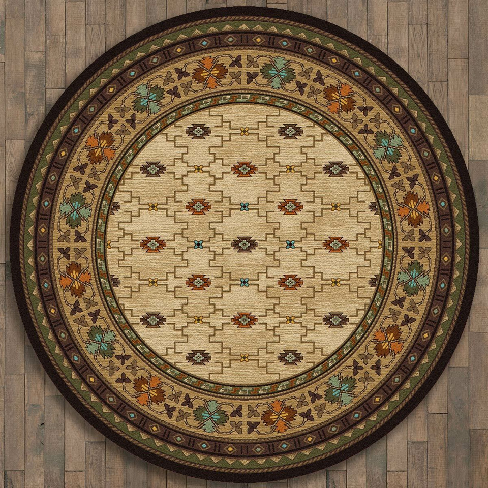 Rustic Traditions Rug - 11 Ft. Round | Lone Star Western Decor