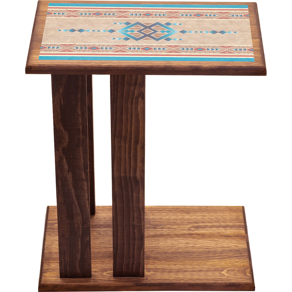 Rustic End Tables: Southwest Aztec Wood Side Table | Lone Star Western ...