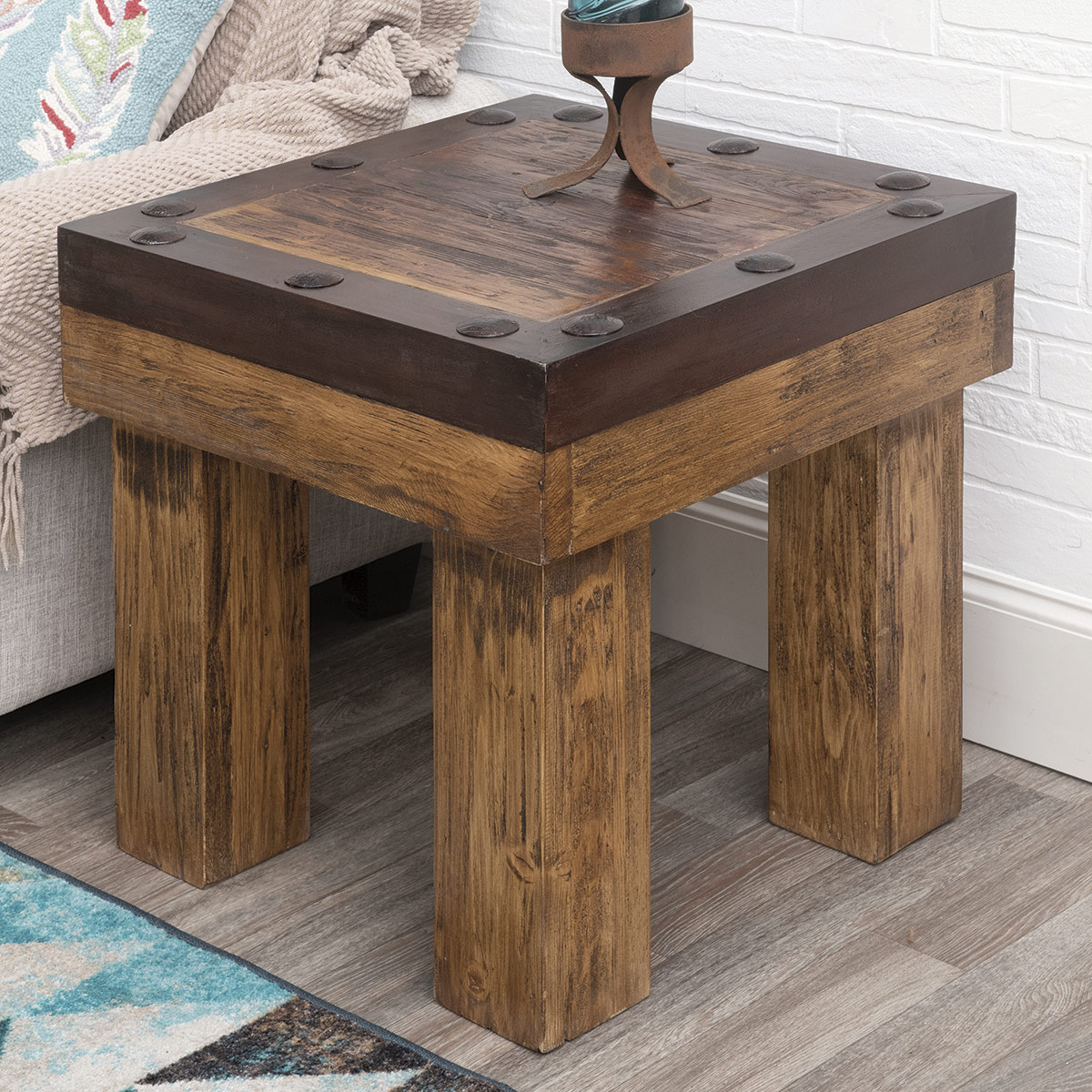 Laramie Ironwood End Table Lone Star Western Decor
