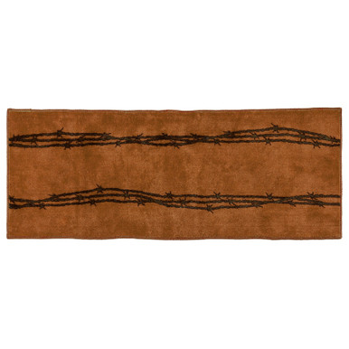 Barbed Wire Tan Bath Runner | Lone Star Western Decor
