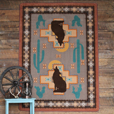 Moonlight Howl Rug - 3 x 4 | Lone Star Western Decor