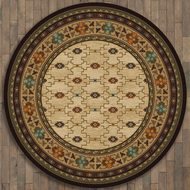 Rustic Traditions Rug - 11 Ft. Round | Lone Star Western Decor