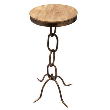 Western Chain Link Accent Table | Lone Star Western Decor