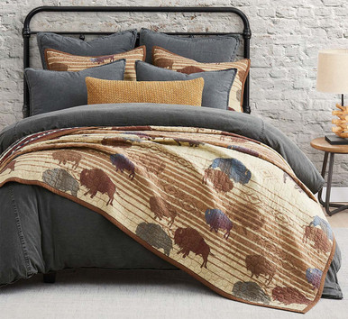 Buffalo Range Reversible Quilt Set - Full/Queen | Lone Star Western Decor