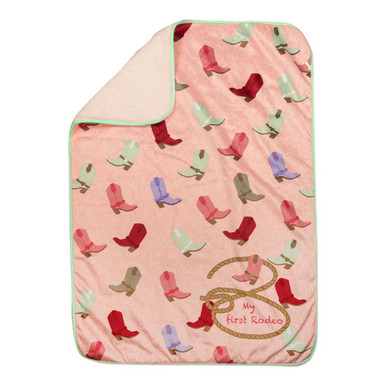 Cowboy Dreams Fleece Throw - Pink | Lone Star Western Decor