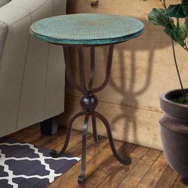 Sidewalk Turquoise Accent Table | Lone Star Western Decor