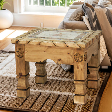 Tiled Star Honey End Table | Lone Star Western Decor