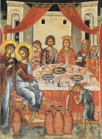 Wedding at Cana Icon- 8 x 10" Mounted Print - OrthodoxGifts.com