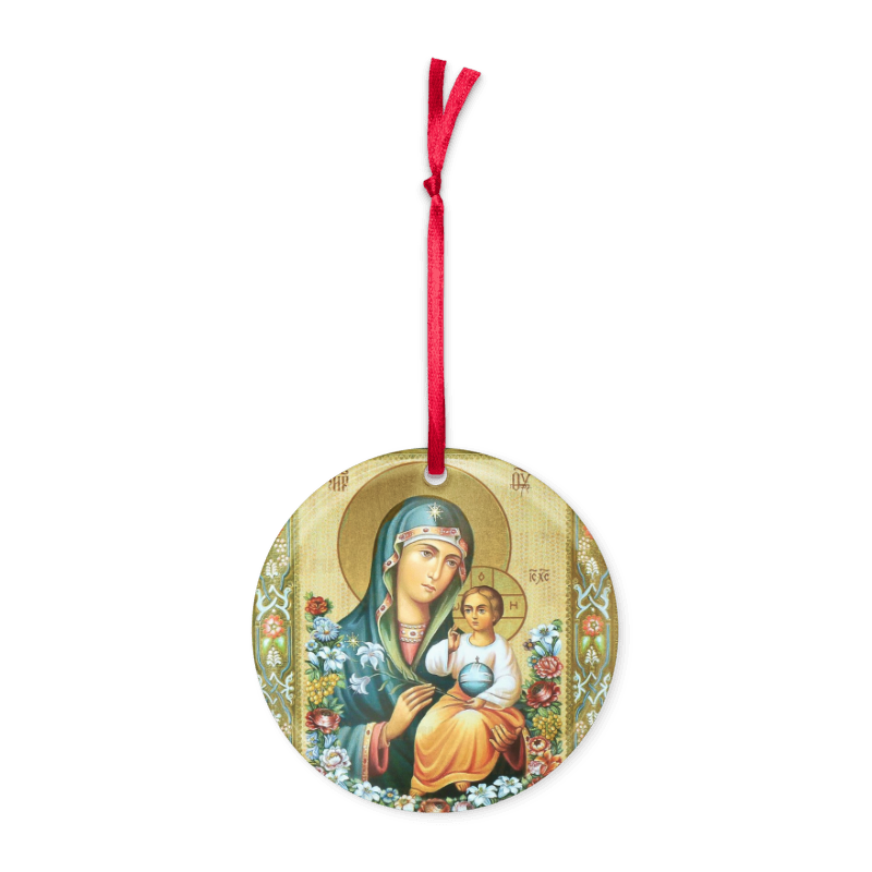 Pick-Your-Saint Icon Thick Acrylic Ornament (Round) - OrthodoxGifts.com