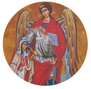 Pick-Your-Saint Icon Wall Cling- 6" Round - OrthodoxGifts.com