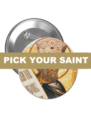 Pick-Your-Saint Round Icon Buttons: Set of 100- THREE SIZES AVAILABLE ...