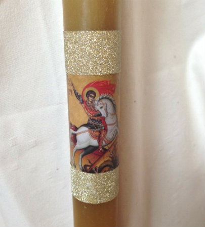 Pick-Your-Saint Serbian Slava Candle - OrthodoxGifts.com